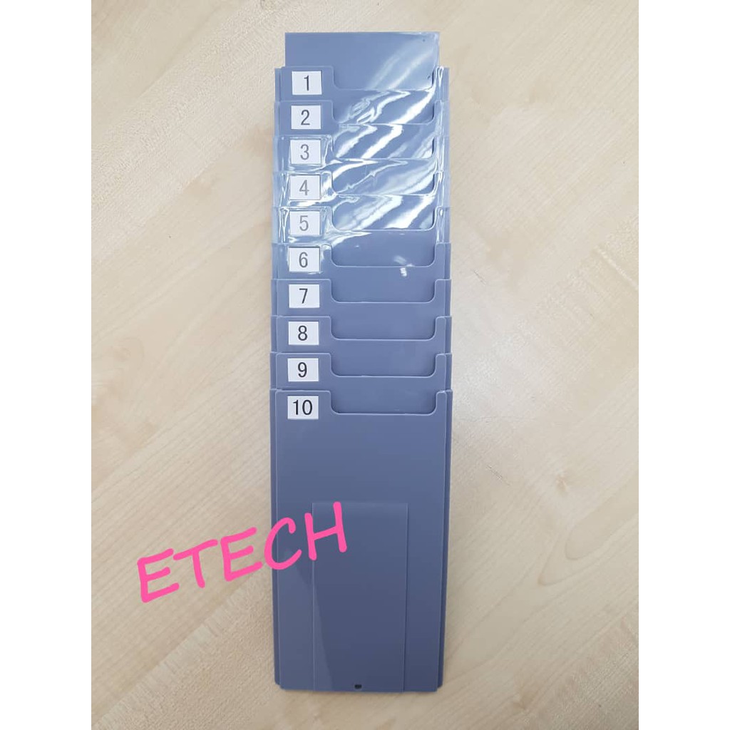 10 Column/10 Slot Plastic Punch Card Rack/Punch Card Holder/Time Card ...