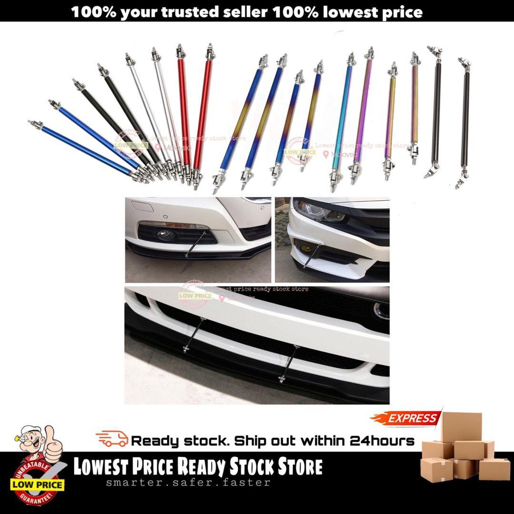 Adjustable Front Bumper Lip Splitter Strut Rod Tie Support Bar Splitter ...