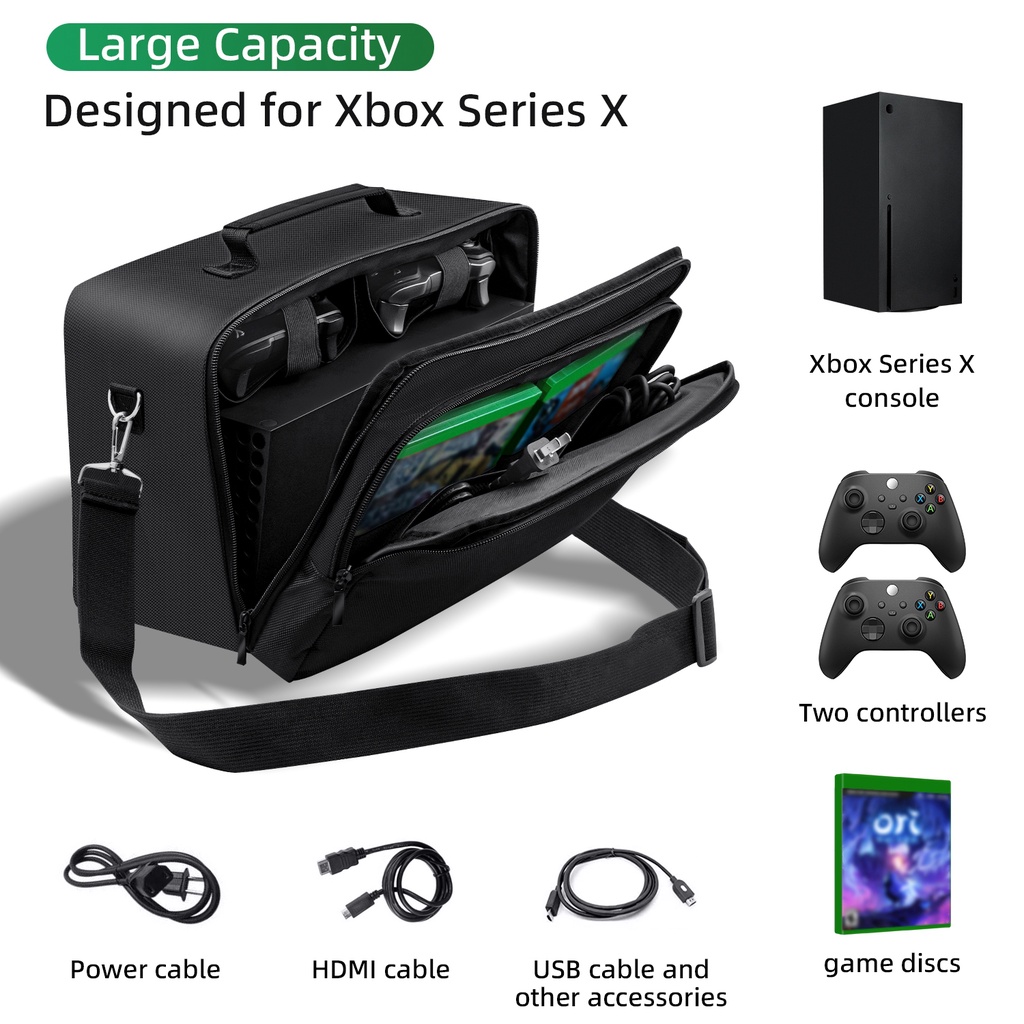 Protective Game Console Travel Bag for Xbox Series X Console - Black ...