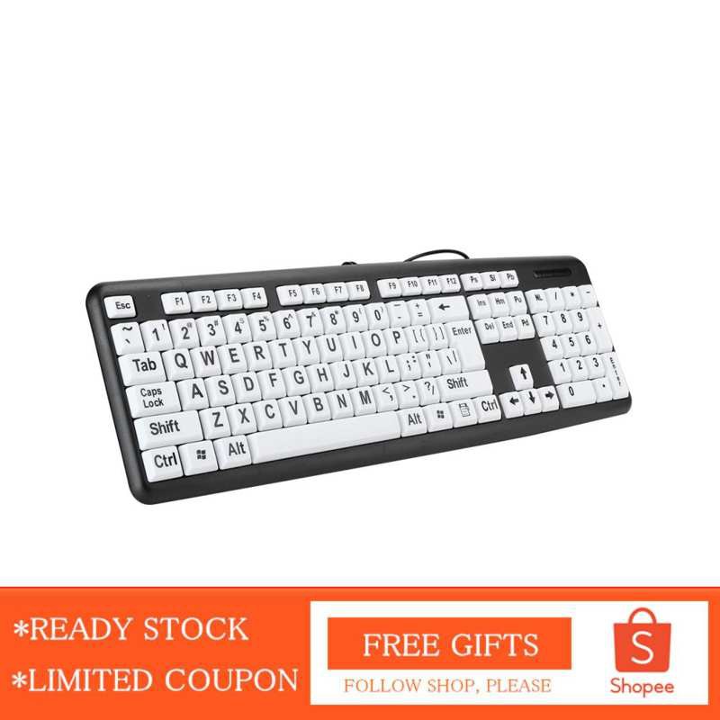 Alwaysonline Large letter keyboard | 104-key low vision Portable USB ...