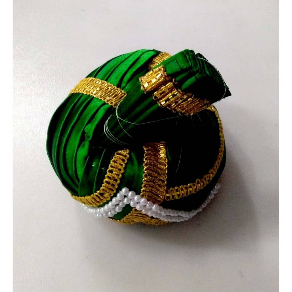 Thalapa / Embellished Art Silk Turban ( Medium size Swamy / Wedding ...