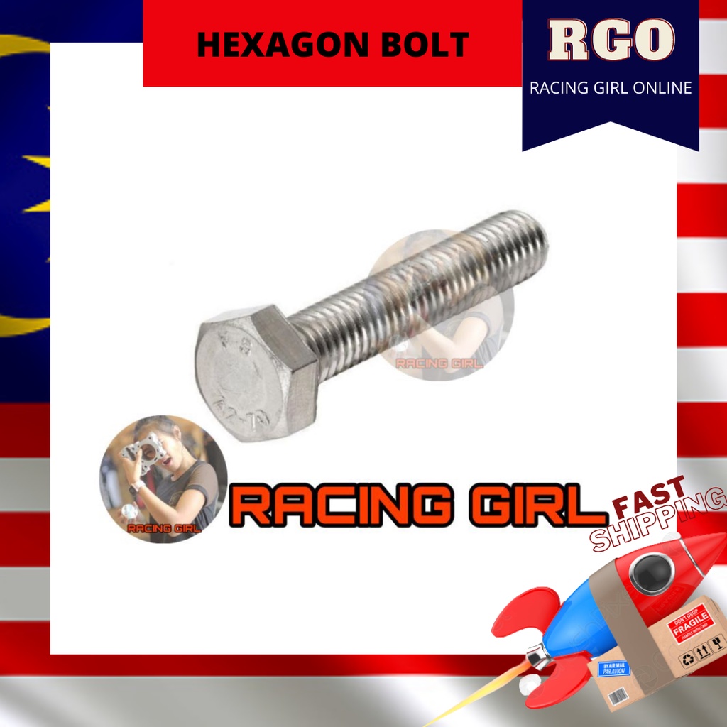 HEXAGON BOLT SCREW M6 M8 SKRU M6x6 / M6x8 / M6x10 / M6x20 / M6x25 ...