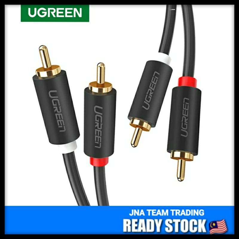 Ugreen 2RCA to 2 RCA Male to Male Audio Cable Gold-Plated RCA Audio ...