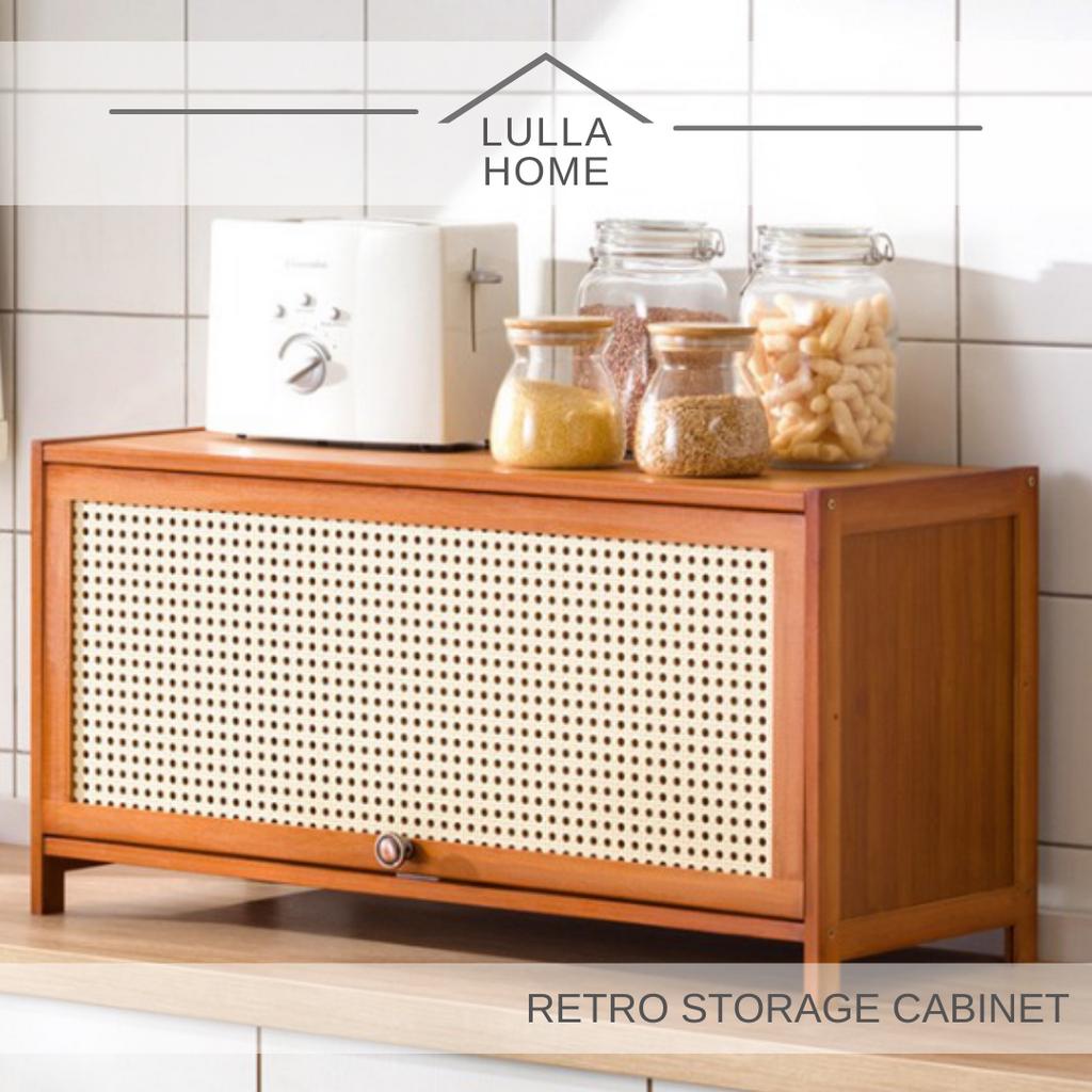 LullaHome Minimalist Muji Nordic Bamboo Cabinet Kitchen Pantry ...