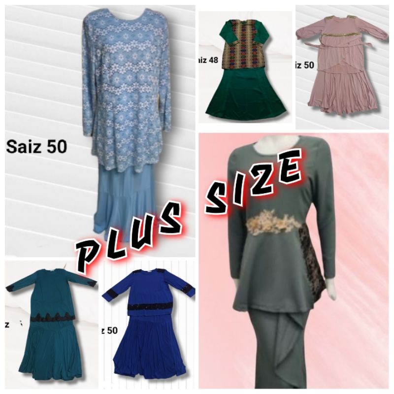 BAJU RAYA KURUNG MODEN FESYEN PERPLUM PLUS BIG SIZE MURAH 😍 PART 2 ...