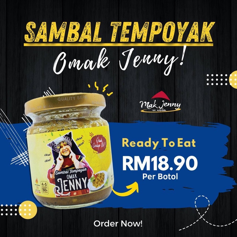 SAMBAL OMAK JENNY Malaysia VIRAL [ MAK JENNY NUBHAN ] sambal hitam ...