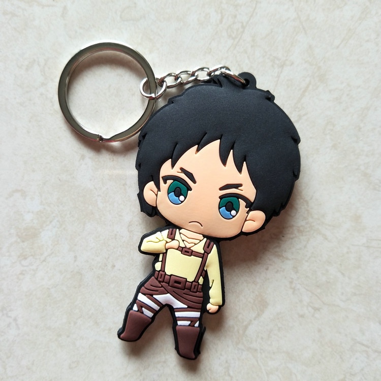 Attack on titan keychains Levi Ackerman Hange Zoë Mikasa Ackerman Eren ...