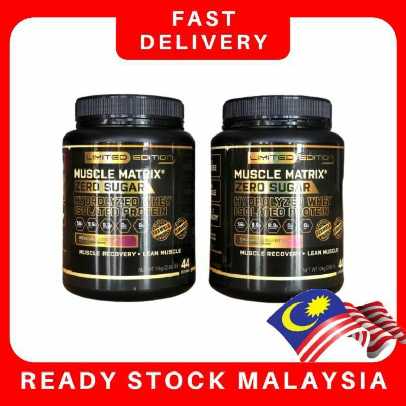 Muscle Matrix Hydro Whey Isolate 2.86 lbs/1.3 kg (44 Servings) WITH ...