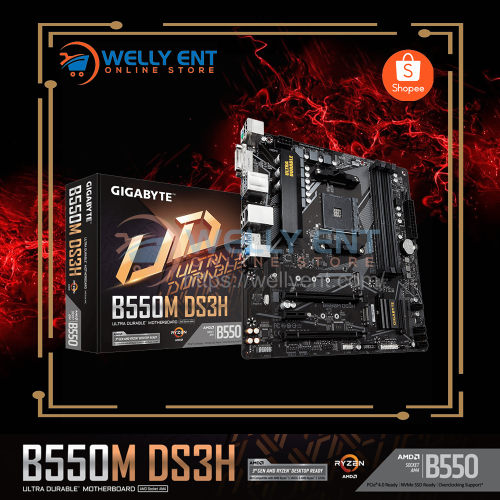 Gigabyte B550M- DS3H Motherboard For Gaming | Shopee Malaysia