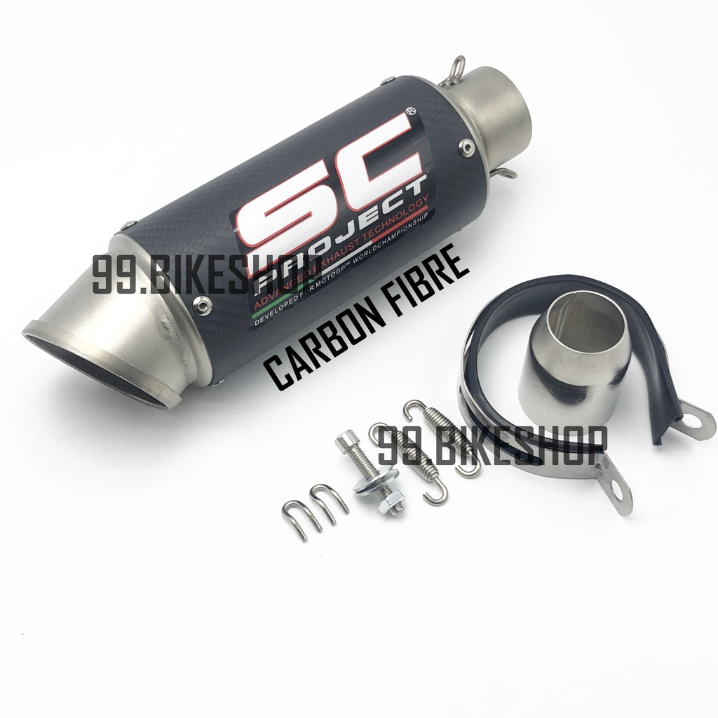 UNIVERSAL SC PROJECT EXHAUST MUFFLER Only CARBON FIBRE MESH BLUE MT09 ...