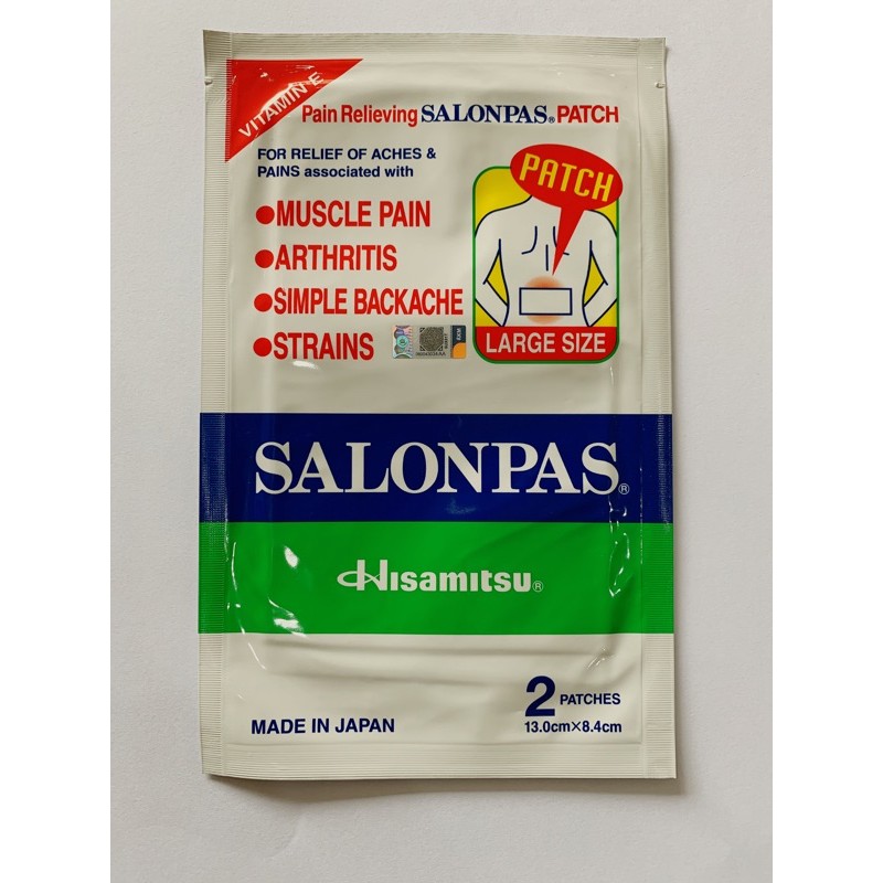 Salonpas Pain Relieving Patch Large Size 2's 13cm X 8.4cm | Shopee Malaysia