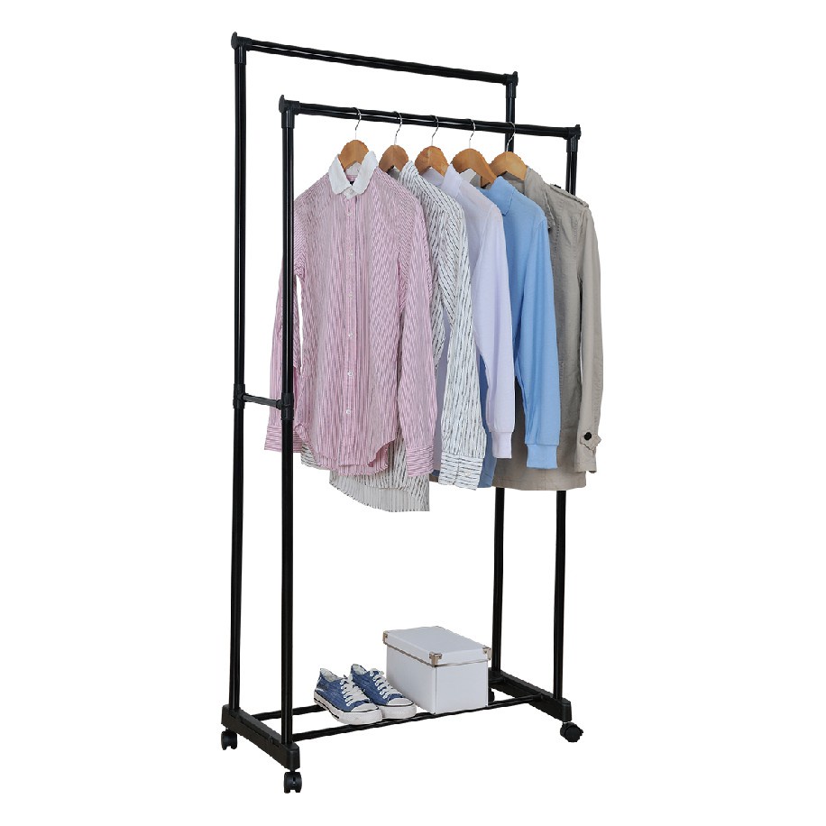 [OneHome] Single Double Garment Cube Rack Hang Cloth Wardrobe Rak Besi ...