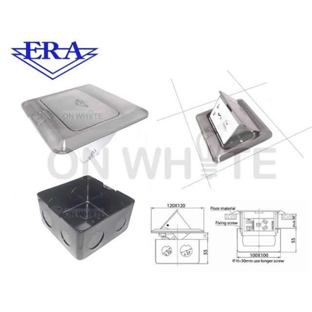 Under Floor Switch Socket Outlet 13A with 2X USB PORT for Underfloor ...