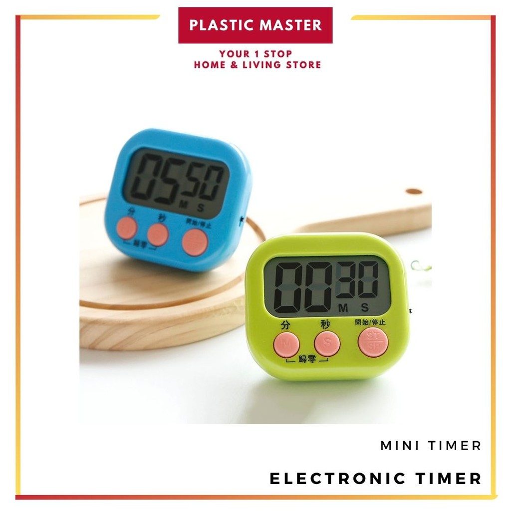 Cooking Timer LCD Digital Kitchen Countdown and Count Up Timer Clock ...