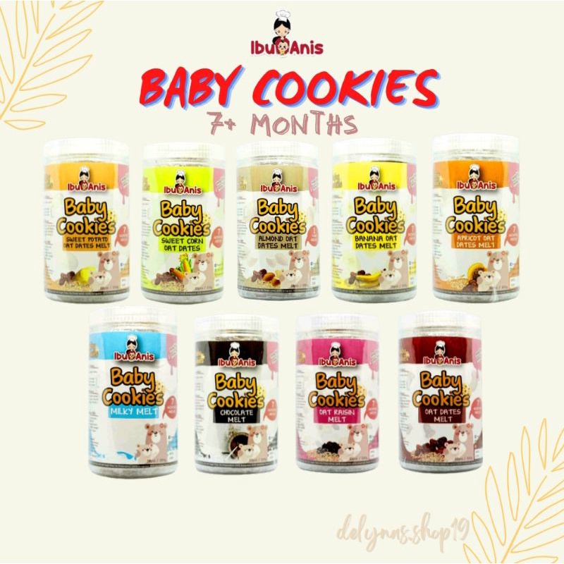 IBU ANIS BABY COOKIES MELT IN MOUTH - 9 FLAVOUR ( 7+ MONTHS) | Shopee ...