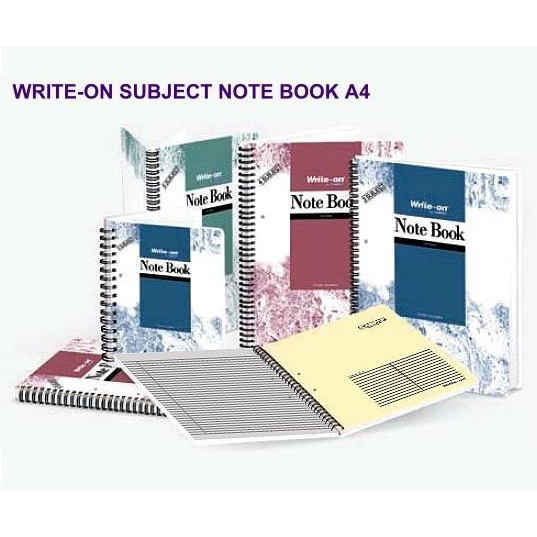Write-On 4 Subject 5 Subject Notebook A4 70gsm 80 Sheets CW 2208 (OLD ...