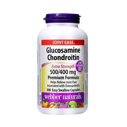 Webber Naturals Glucosamine Chondroitin Sulfate 500/400mg + Vitamin D3 ...