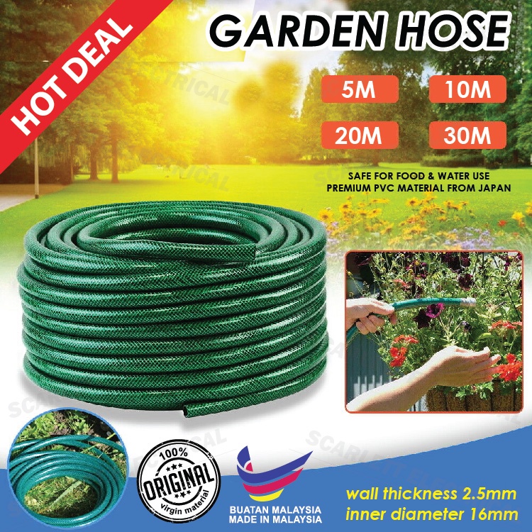 KARYON Reinforced PVC Garden Hose Flexible Pipe Anti Twist / Getah Paip ...