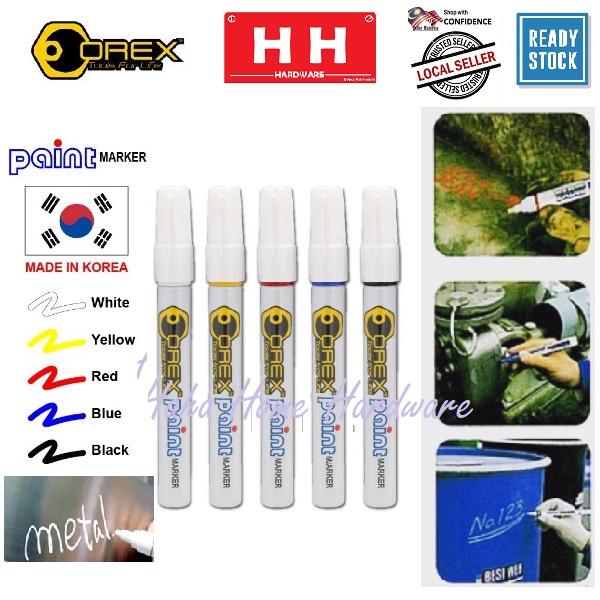 Pen Tanda Warna Cat ; Paint Marker Pen Waterproof Car Tyre Paint Marker ...