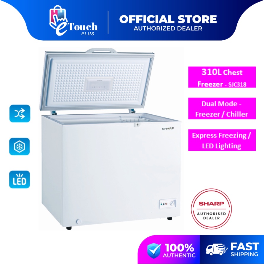 Sharp Dual Chiller Or Chest Freezer (310 L) SJC318 | Shopee Malaysia