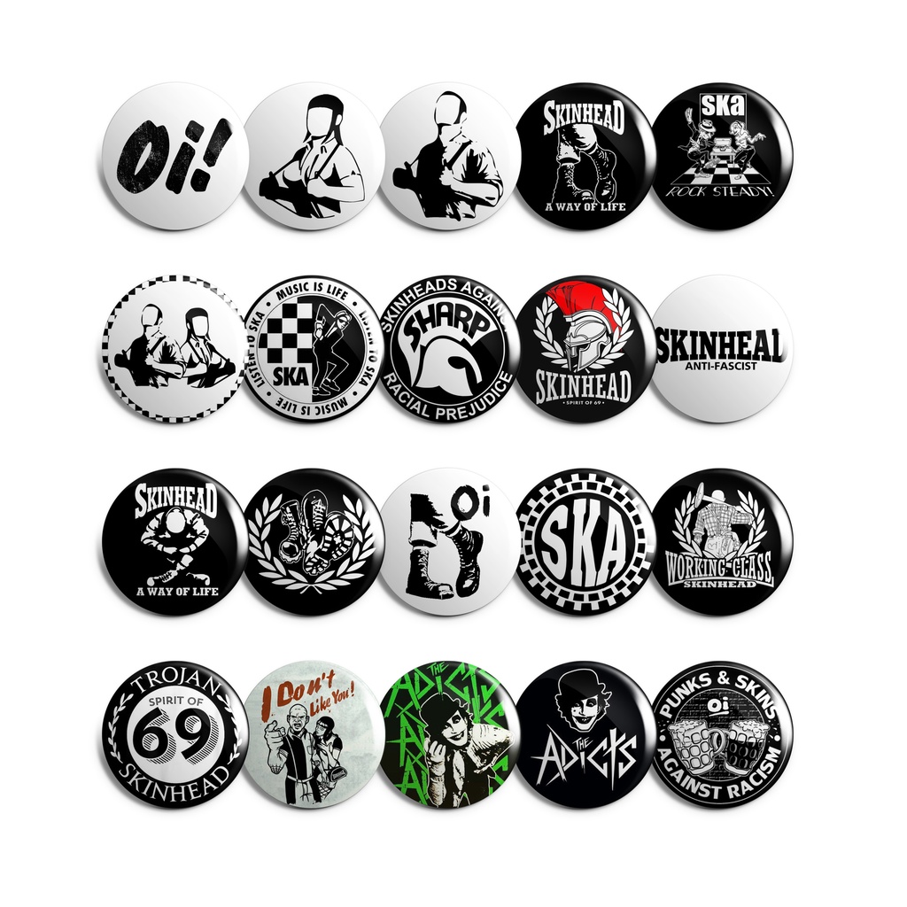 Button Badges 44mm (5) Skinhead | Shopee Malaysia