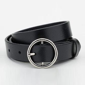 Women's All-Match Round Buckle Leather Belt 圆形腰带 方形腰带 | Shopee Malaysia