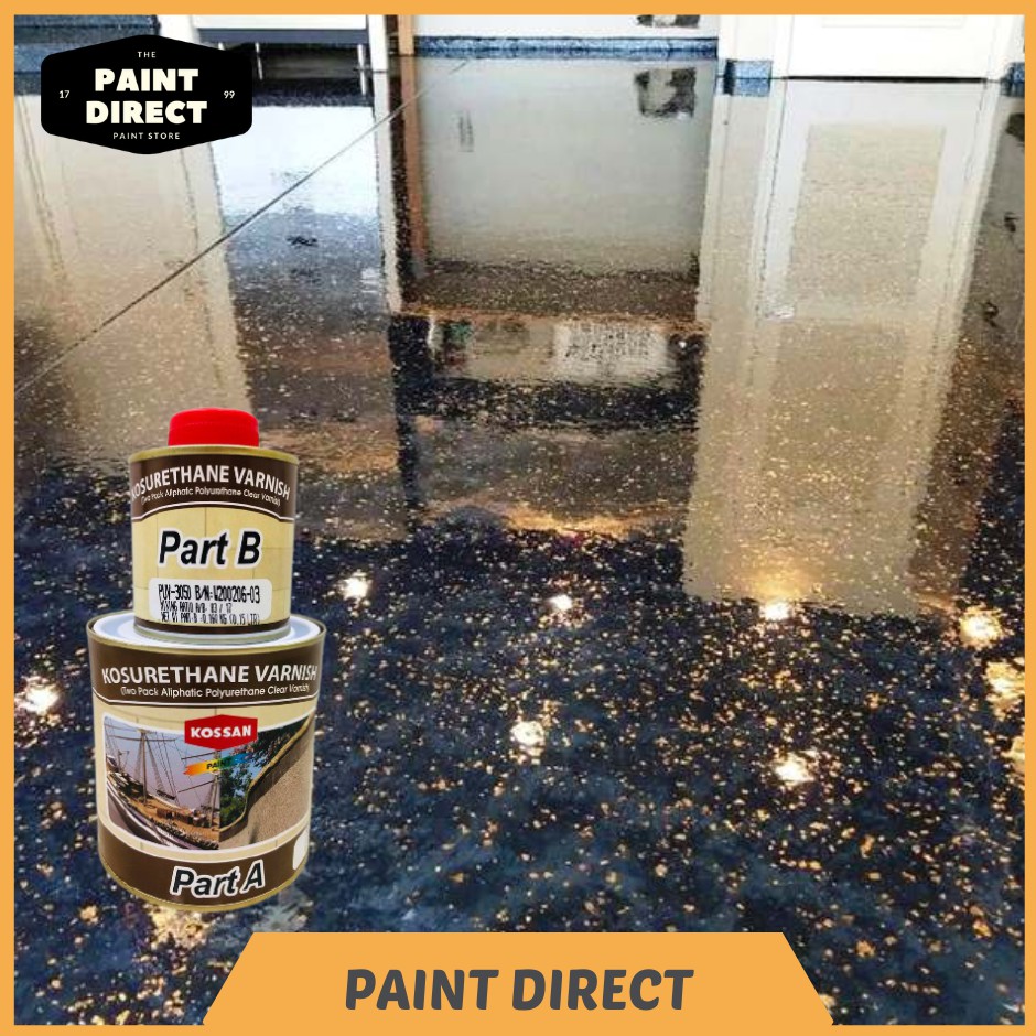5LT EPOXY CLEAR PAINT / TRANSPARENT VARNISH / KOSSAN PAINT /CAT LANTAI ...