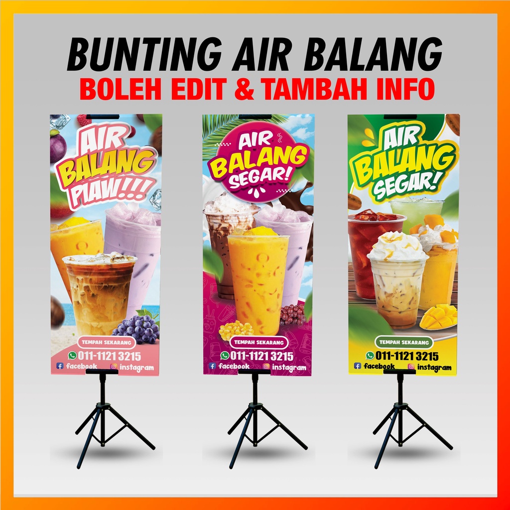 💖BUNTING AIR BALANG💖FREE DESIGN BOLEH EDIT MAKLUMAT TAMBAH INFO ...