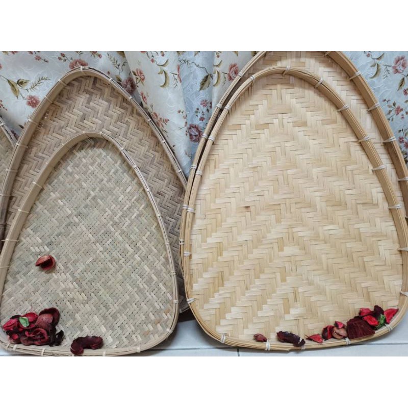 [The Rattan House] Bamboo Multipurpose Triangle Tray Wall Deco Nyiru ...