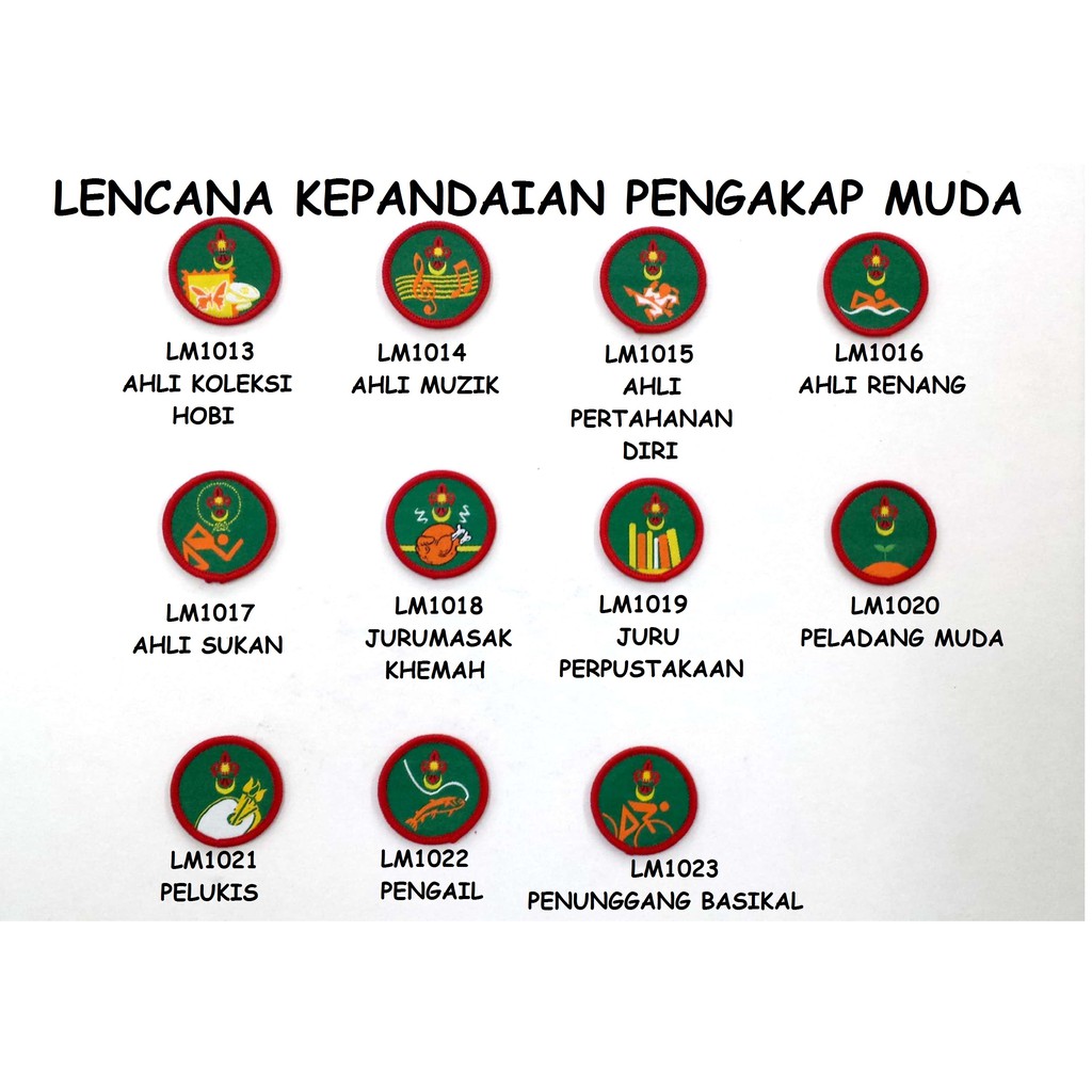 LM1013-23 LENCANA KEPANDAIAN PENGAKAP MUDA / SCOUT BADGES / ACCESSORIES ...