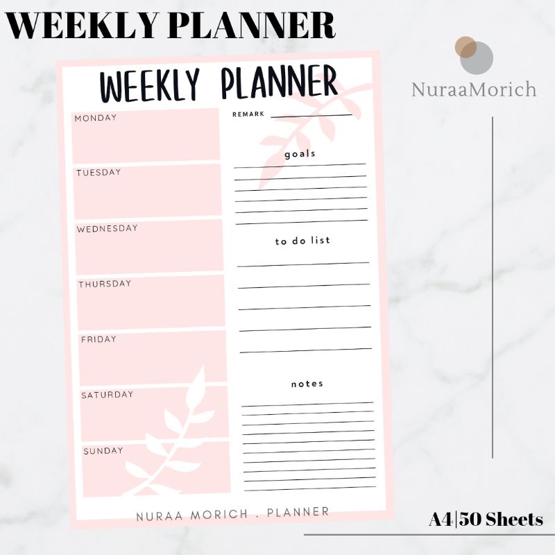 BUSINESS WEEKLY PLANNER A4 / 50's | Shopee Malaysia