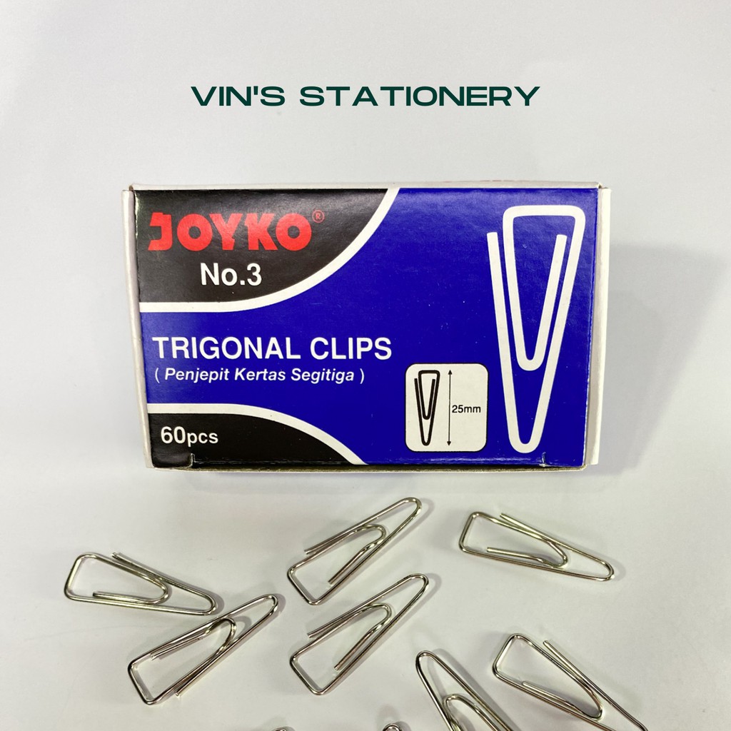 Original JOYKO TRIGONAL CLIPS NO.3 (triangle PAPER CLIP) | Shopee Malaysia