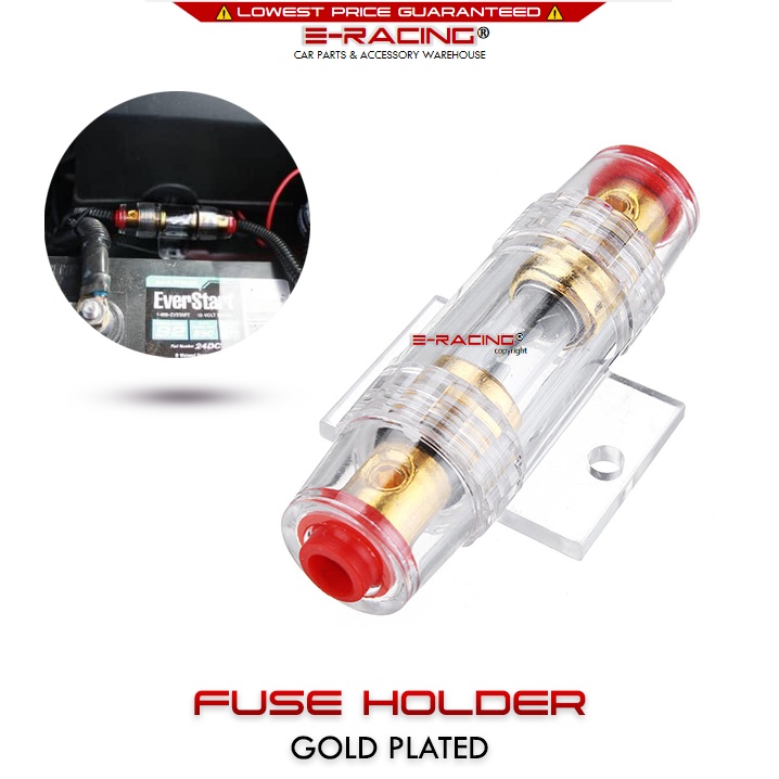 Gold Plated 60 Car Audio Amplifier Fuse Pipe - GOLD/RED | Shopee Malaysia