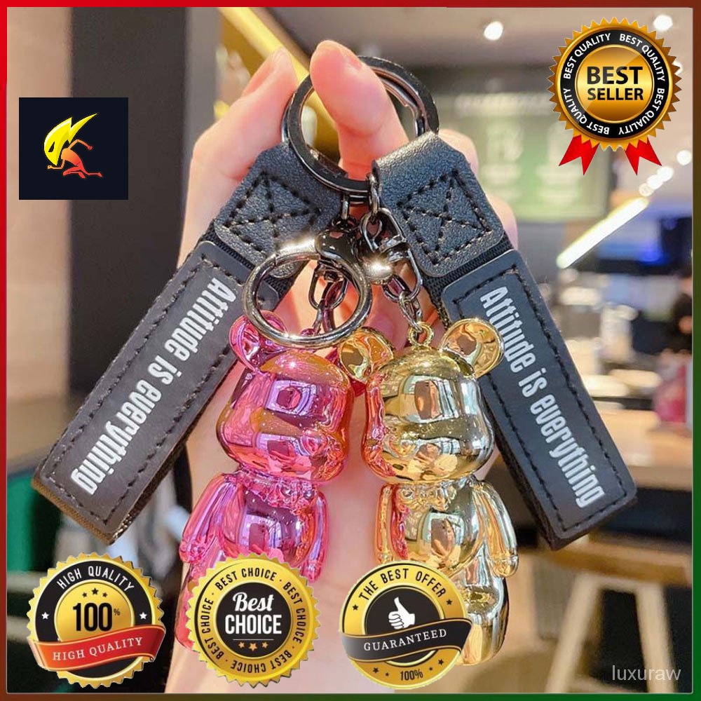 🔥READYSTOCK🔥 Be@rbrick Chrome Keychain 5.8CM Colourful Plating Acrylic ...