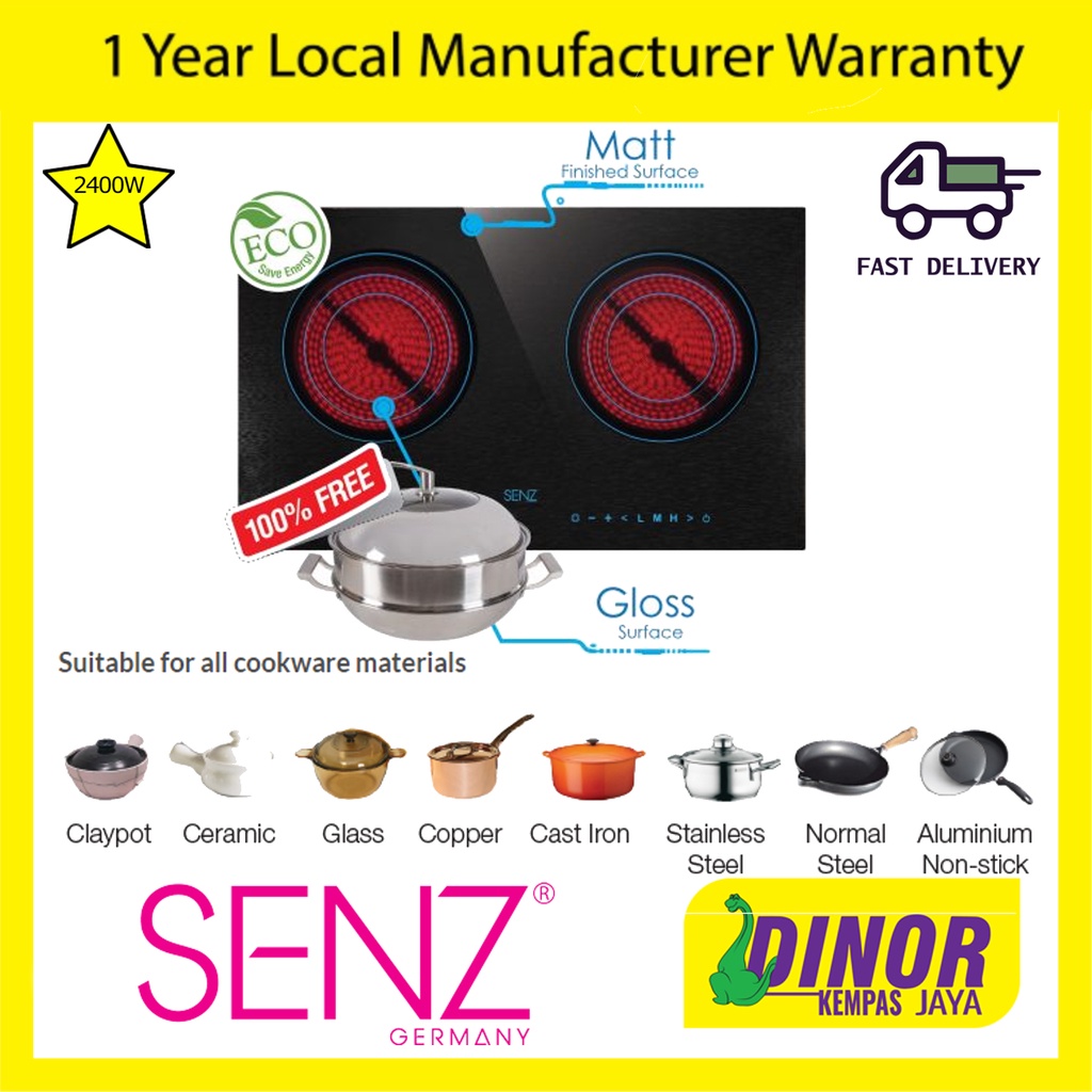 SENZ 2 in 1 Smart Cooker Induction / Ceramic SZ-RI3200i Free Standing ...
