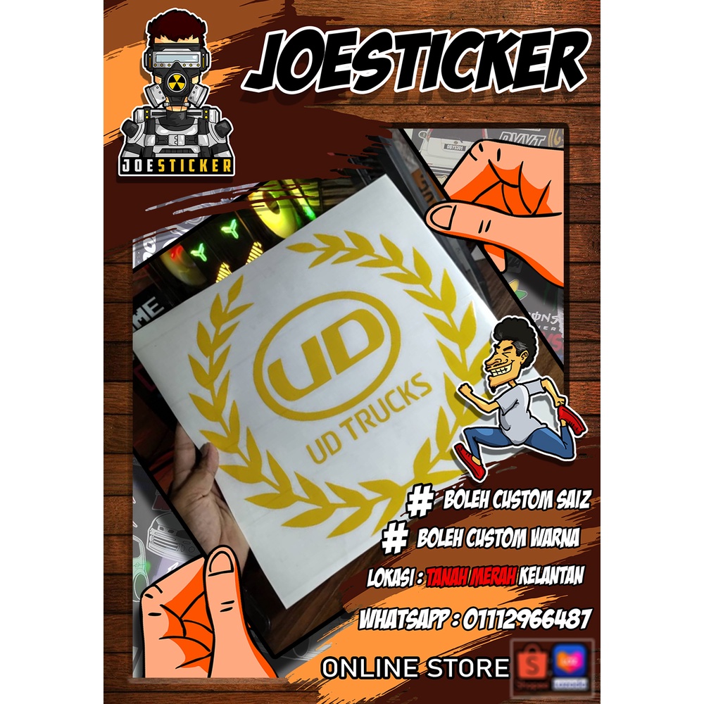 sticker ud truck saiz 12 inci | Shopee Malaysia