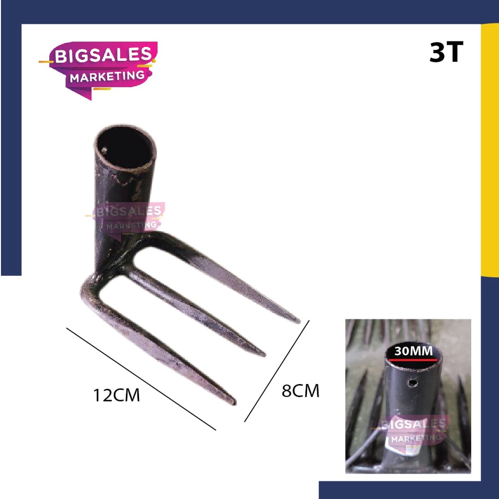 BIGSALES Heavy Duty Extra Thick Black Garden Rake / Cakar Besi Tebal ...