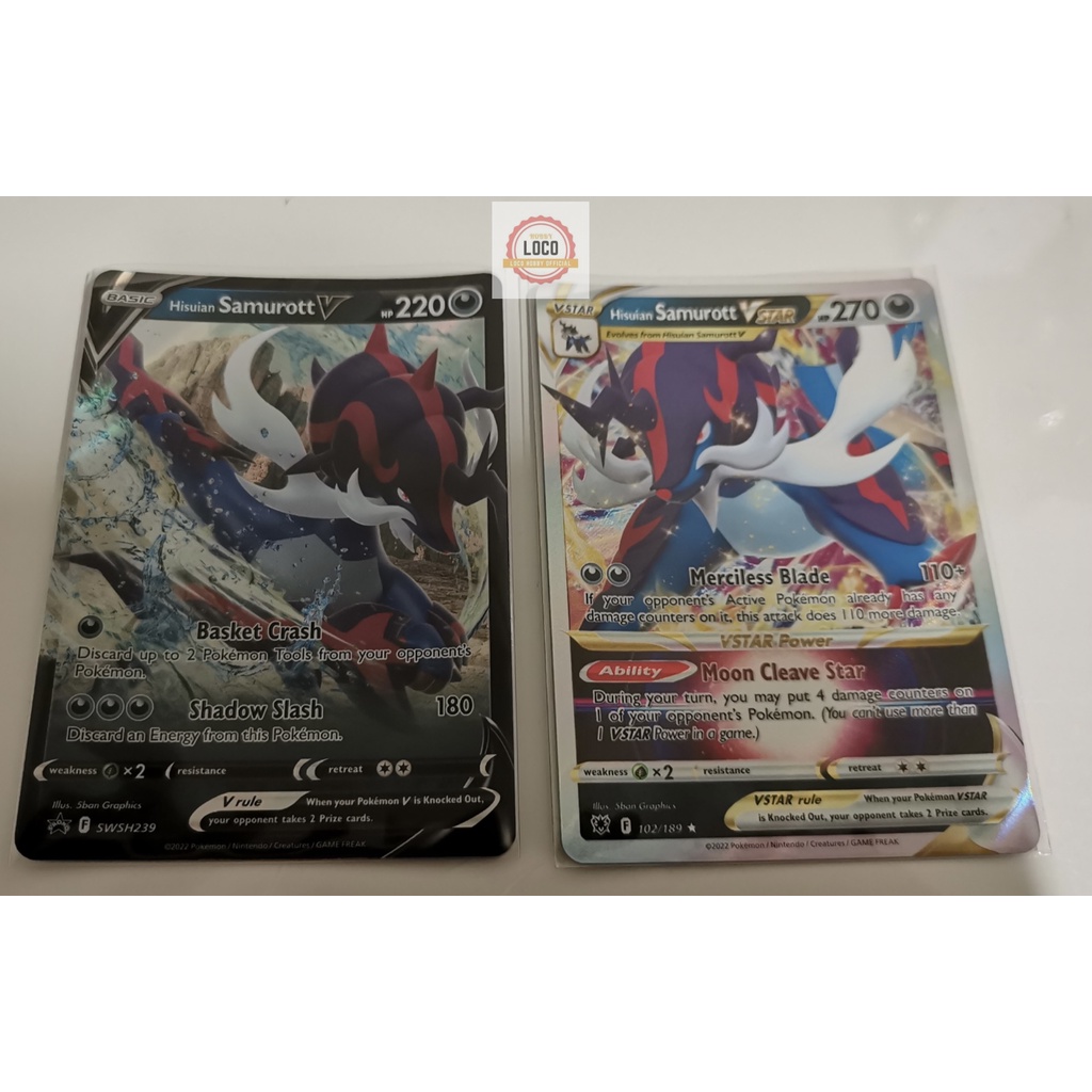 Pokemon Tcg Hisuian Samurott V Peomo & Samurott V Star Set Astral ...