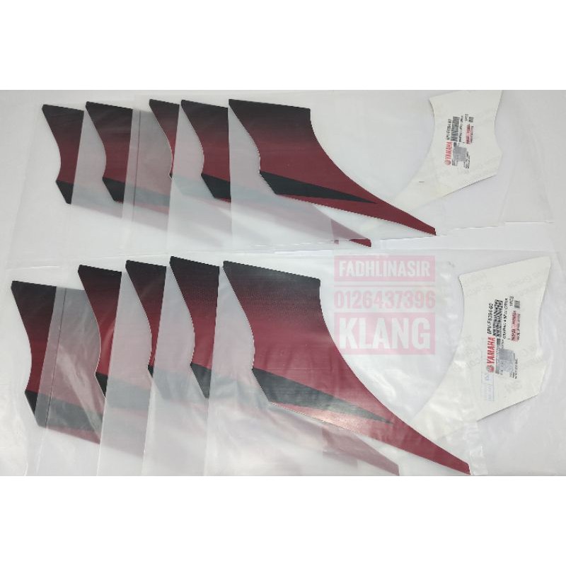 STRIPE / STICKER COVERSET / DECAL COVER SET BAJAK LOWER COWLING MERAH ...