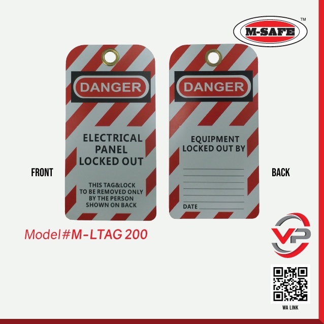 M-SAFE SAFETY LOCKOUT TAG / DO NO OPERATE LOCKOUT TAG / LOCKOUT TAGOUT ...