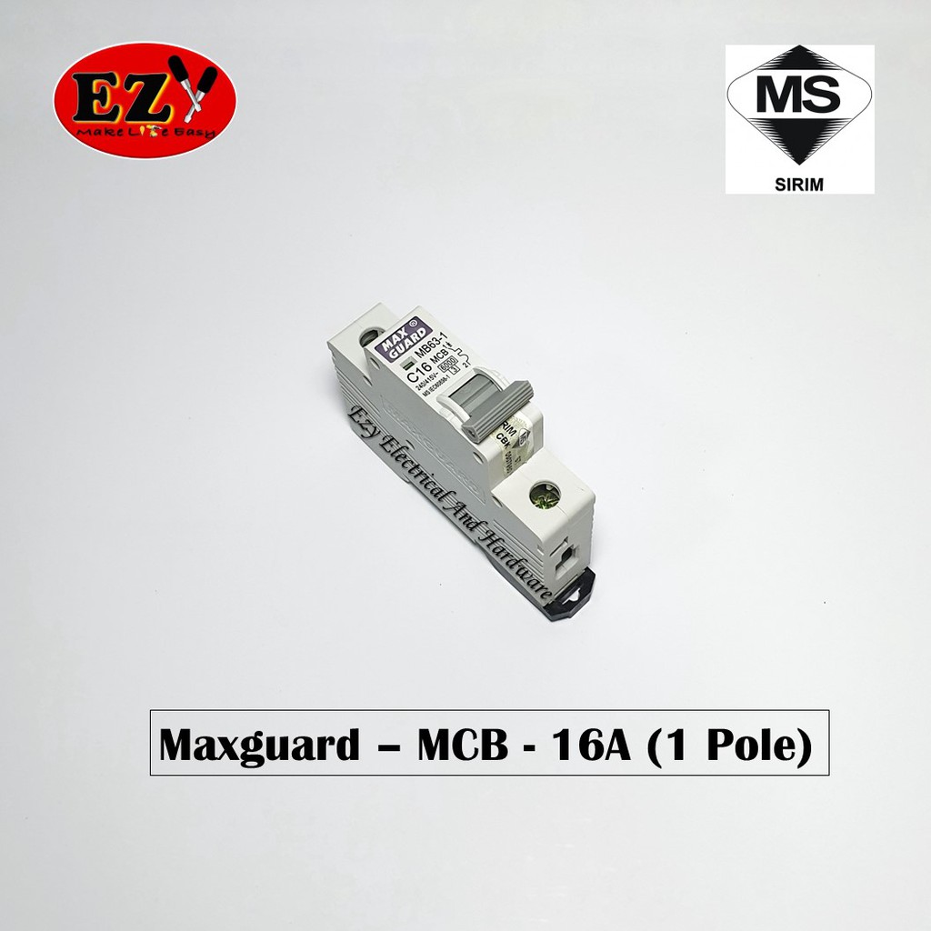 MAXGUARD MCB 6A-32A 1 POLE (SIRIM APPROVED) MINIATURE CIRCUIT BREAKERS ...
