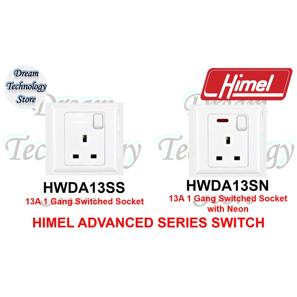 HIMEL Advanced Series Switch 13A 1 Gang Switched Socket | Shopee Malaysia