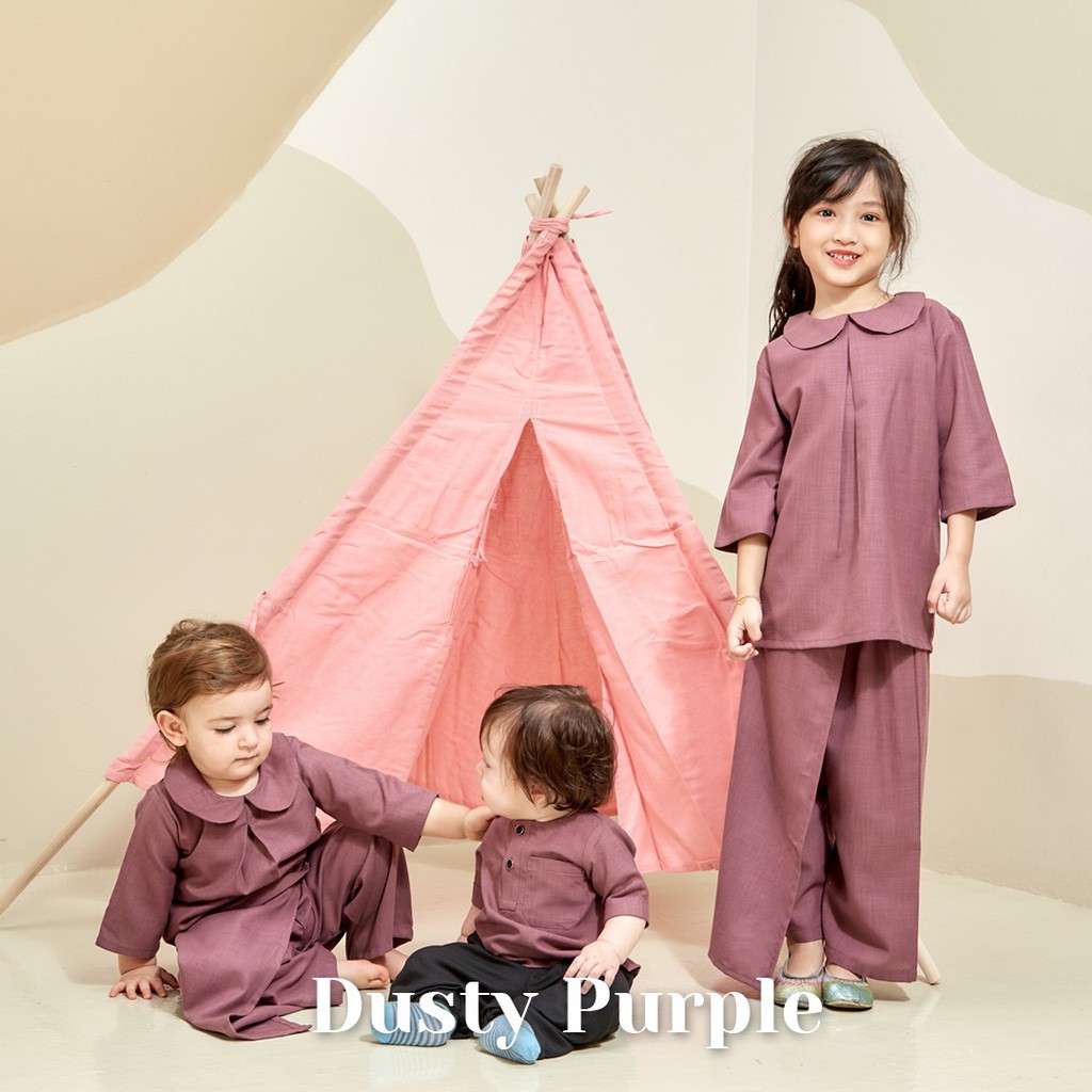 Baju Raya By Laboo Set Family Sedondon 15 Warna - Dusty Purple/Purple ...