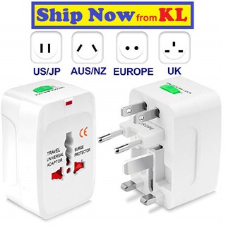 Universal International Travel Plug 3 Pin Dua USB Type C Port Power ...