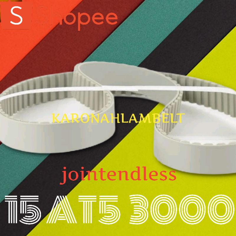 Timing BELT 15 AT5 3000 JOINT ENDLESS Wide 15MM POLYURETHANE STELL CORD ...
