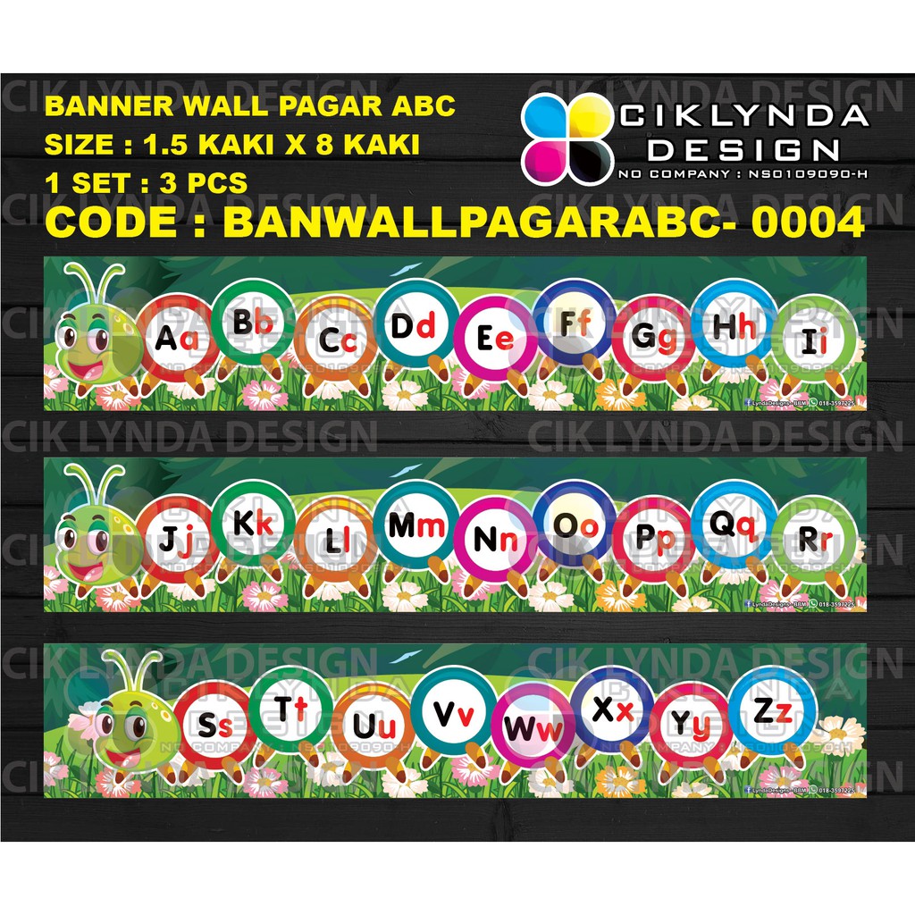 PRE-ORDER - BANNER WALL PAGAR ABC - PRASEKOLAH | Shopee Malaysia