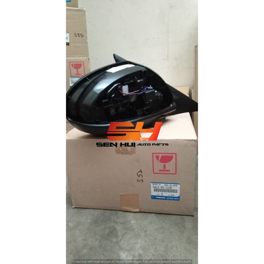 Mazda 6 DOOR MIRROR Right RH less cover, with glass and with lamp ...