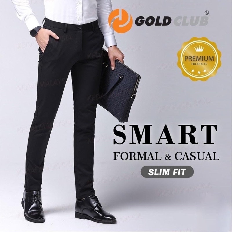 seluar slack/seluar kerja lelaki/seluar hitam/pant office wear | Shopee ...