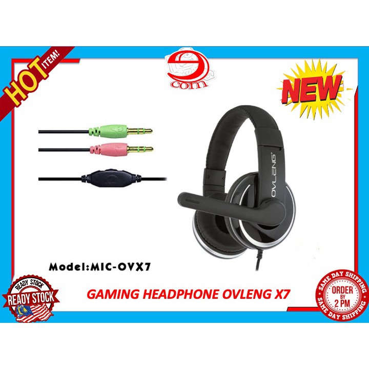 GAMING HEADPHONE Headset with Mic 3.5 Connector OVLENG(MIC-OVX7 ...
