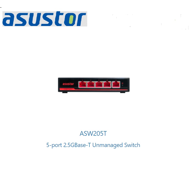 Asustor Switch’nstor ASW205T 5 x 2.5-Gigabit Ethernet ports – Providing ... Asustor Switch’nstor ASW205T 5 x 2.5-Gigabit Ethernet ports – Providing ...
